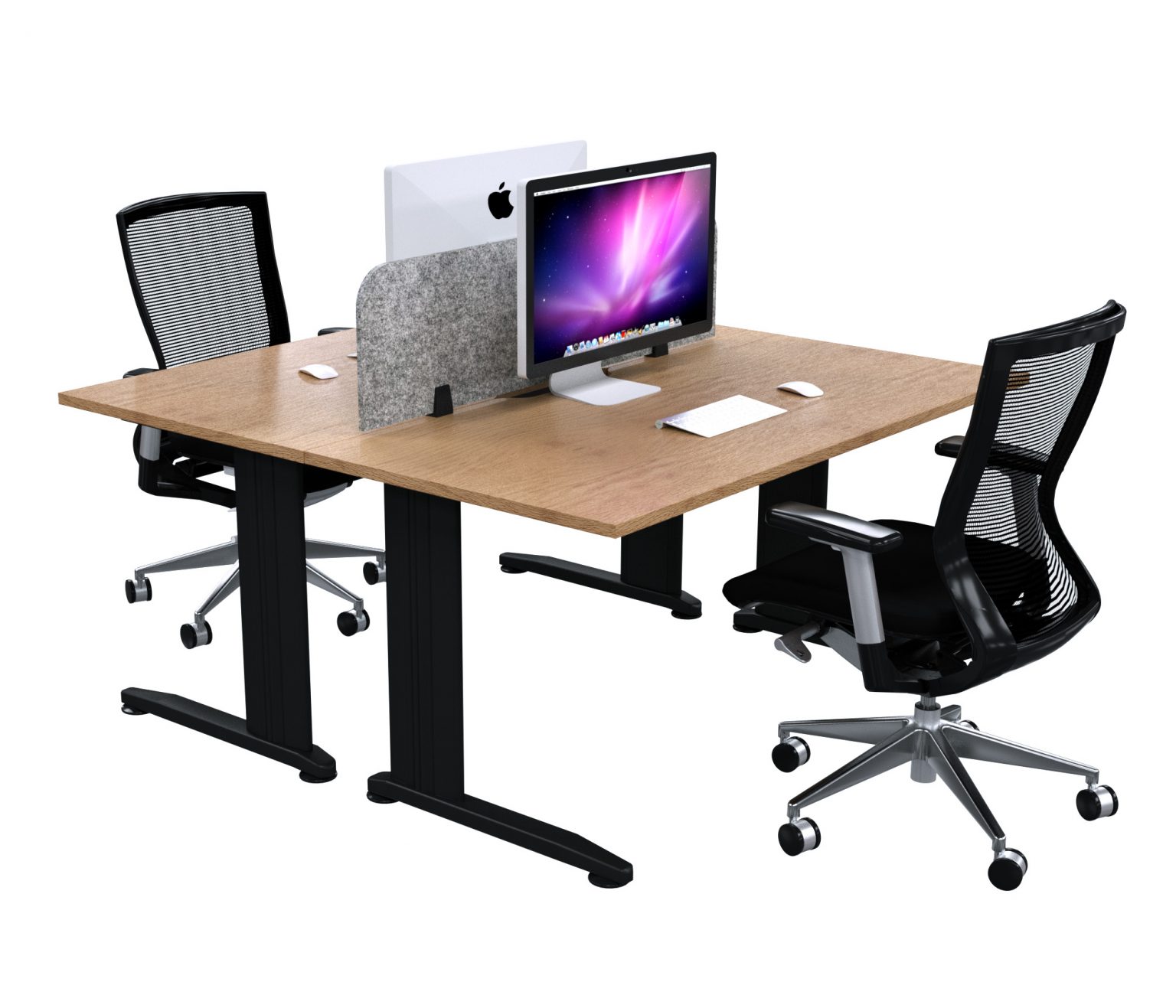 cSPACE 2 Person Double Inline Pod With Telescopic Beams – R2G Furniture